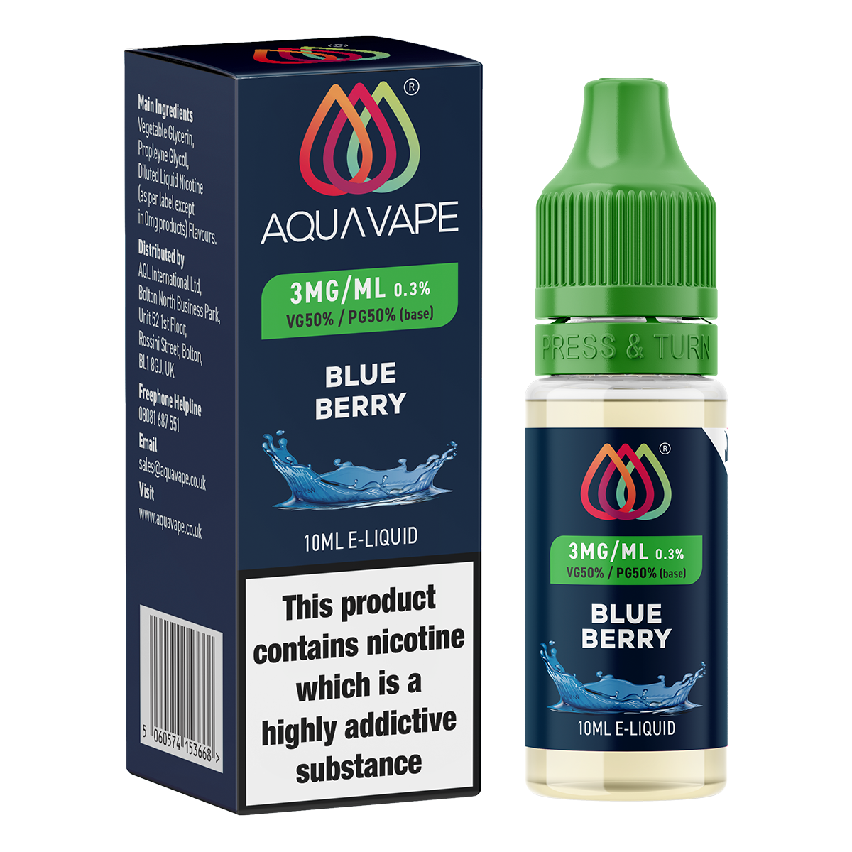 Blueberry E-Liquid by Aquavape - 10ml | From £2.49 | Ecigwizard