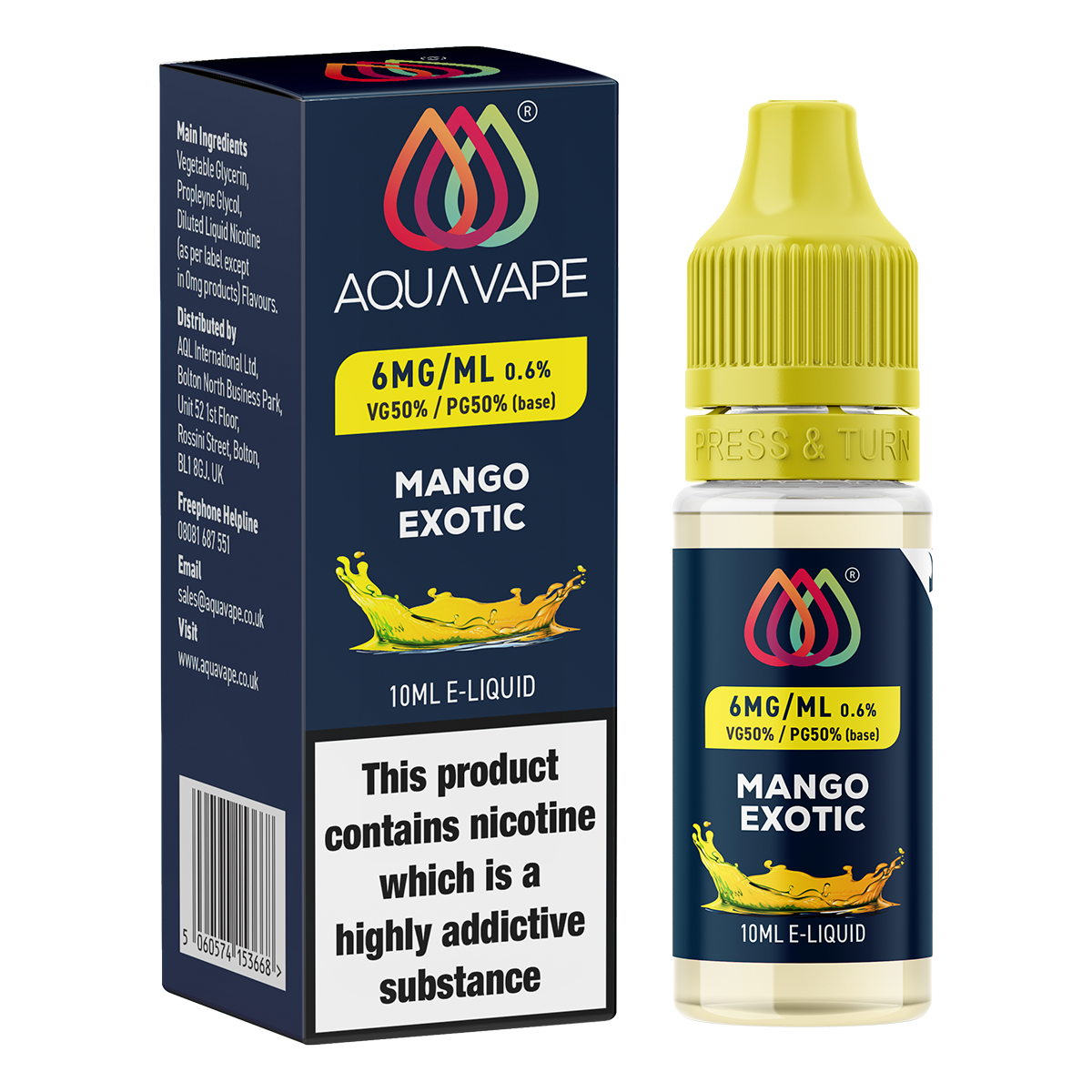 Mango Exotic E-Liquid by Aquavape - 10ml | From £2.49 | Ecigwizard