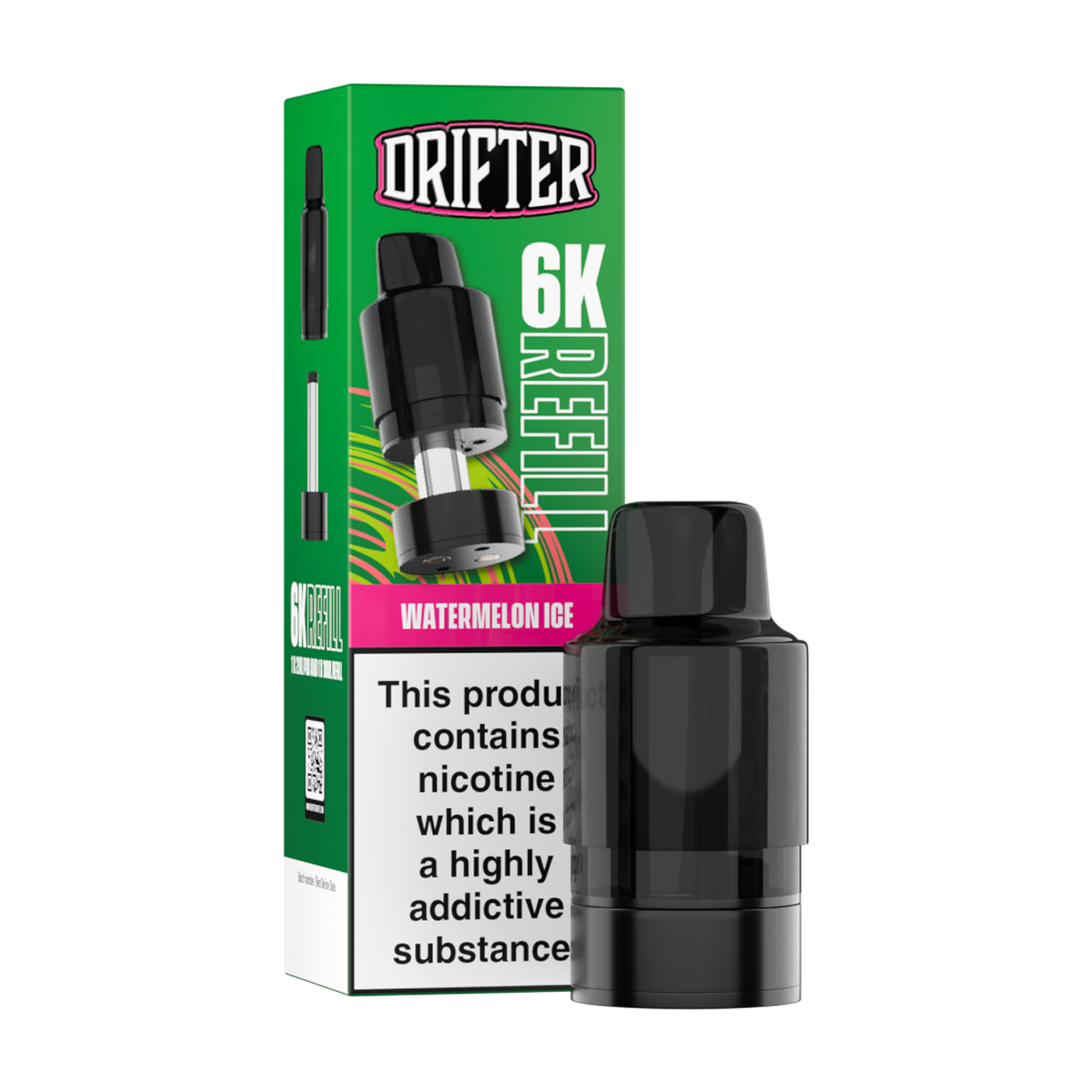 Watermelon Ice Drifter 6K Refill Pack | Prefilled Pods – Ecigwizard