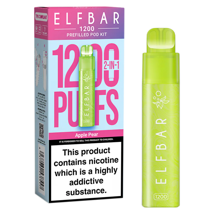 Apple Pear Elf Bar 1200 Pod Kit | 1200 Puffs