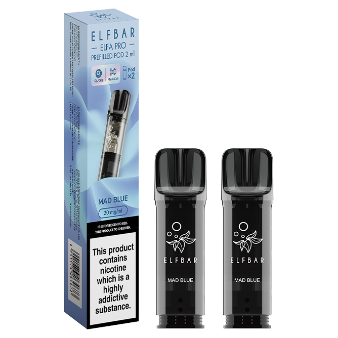 Mad Blue Elf Bar Elfa Pro Pods | Nicotine Salt Pods