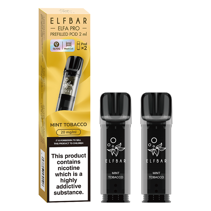 Mint Tobacco Elfbar Elfa Pro Pods | Box Of 2 | 3 For £15