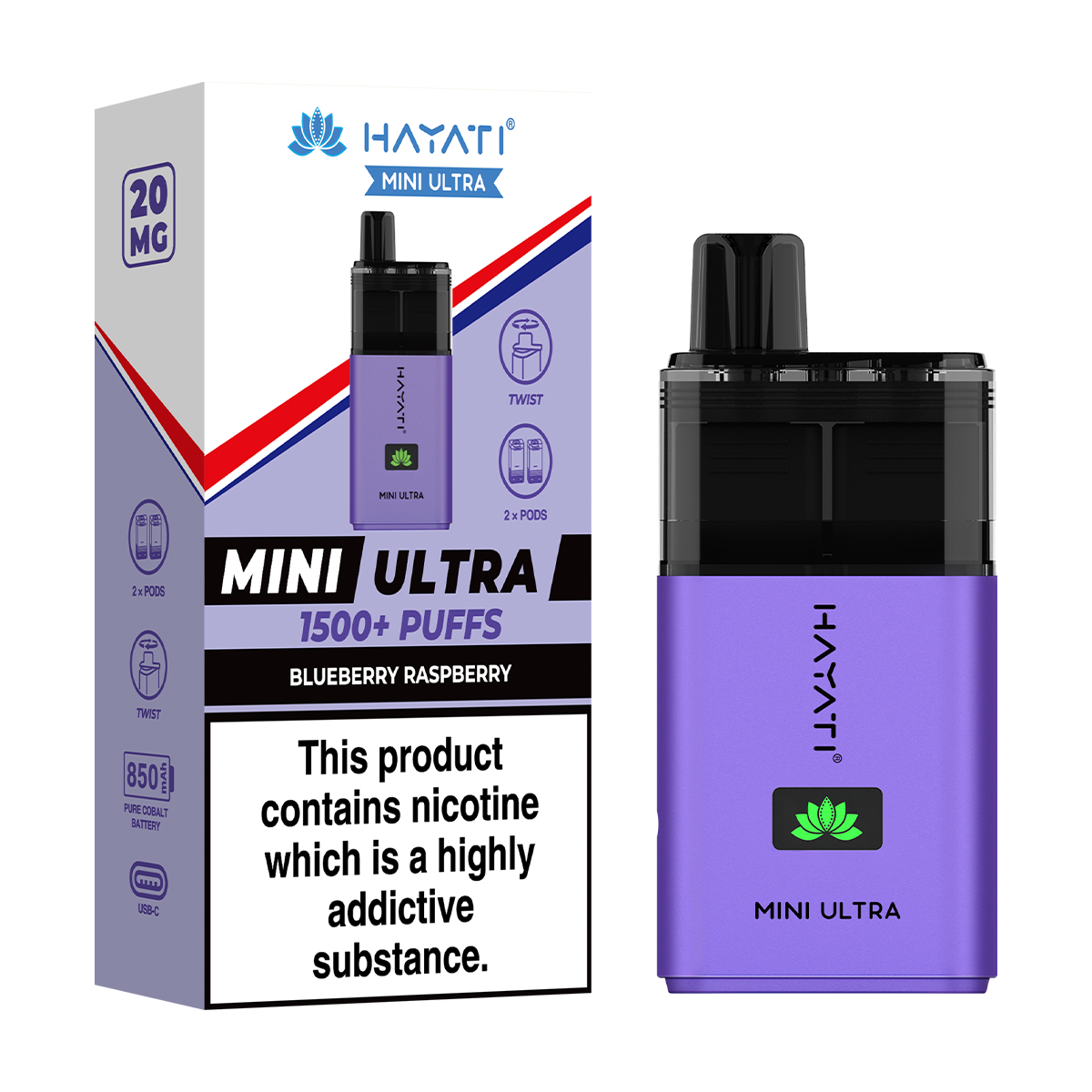 Hayati Mini Ultra Kit | Prefilled Pod Kit | MTL Vaping – Ecigwizard