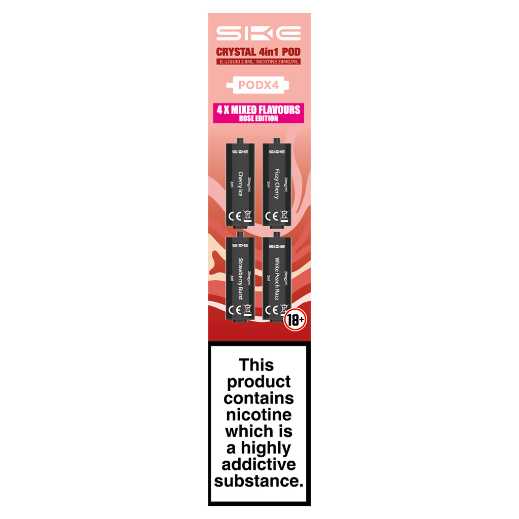 Rose Edition SKE Crystal 4in1 Pods | Mixed Vape Flavours