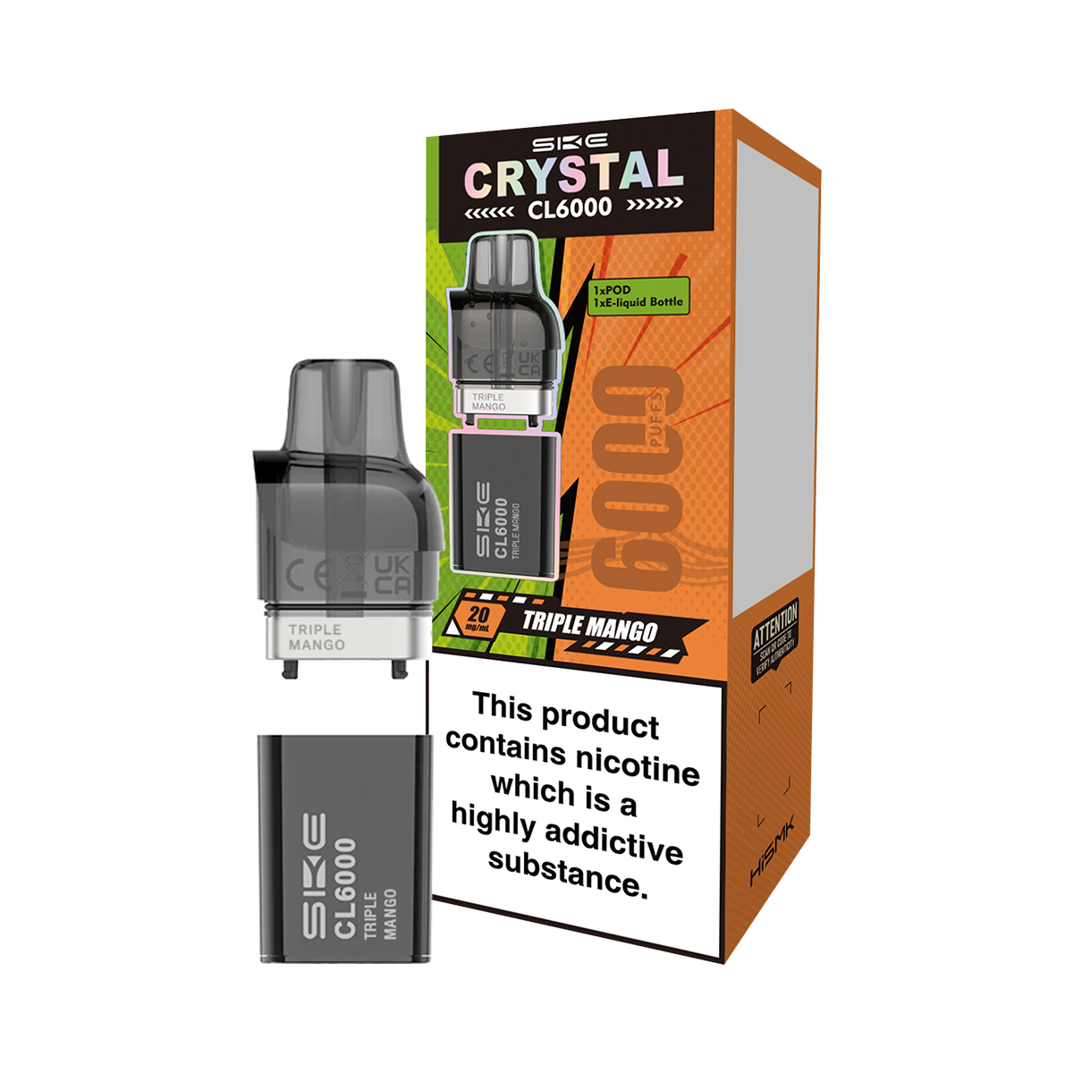Triple Mango SKE Crystal CL6000 Pods – Ecigwizard