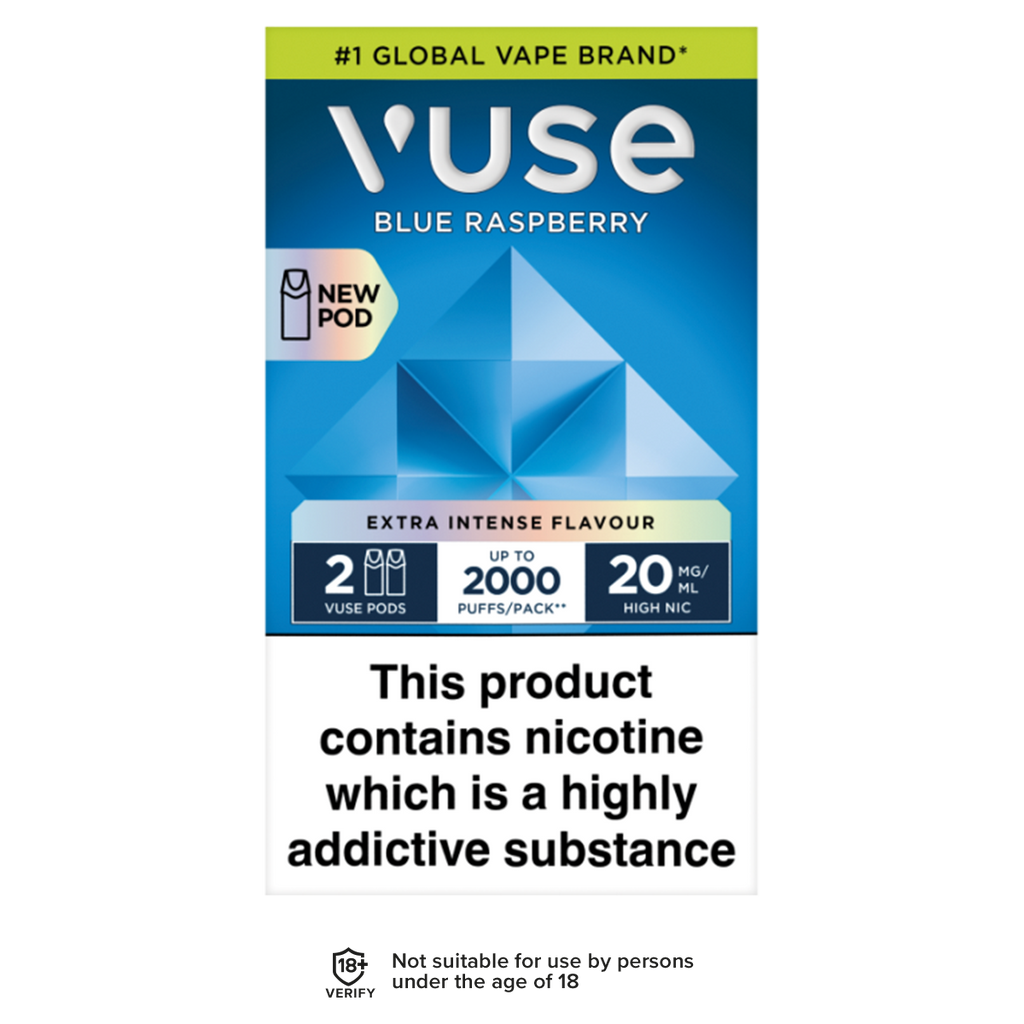 Blue Raspberry Vuse Pro Pods | 3 Prefilled Pods For £15