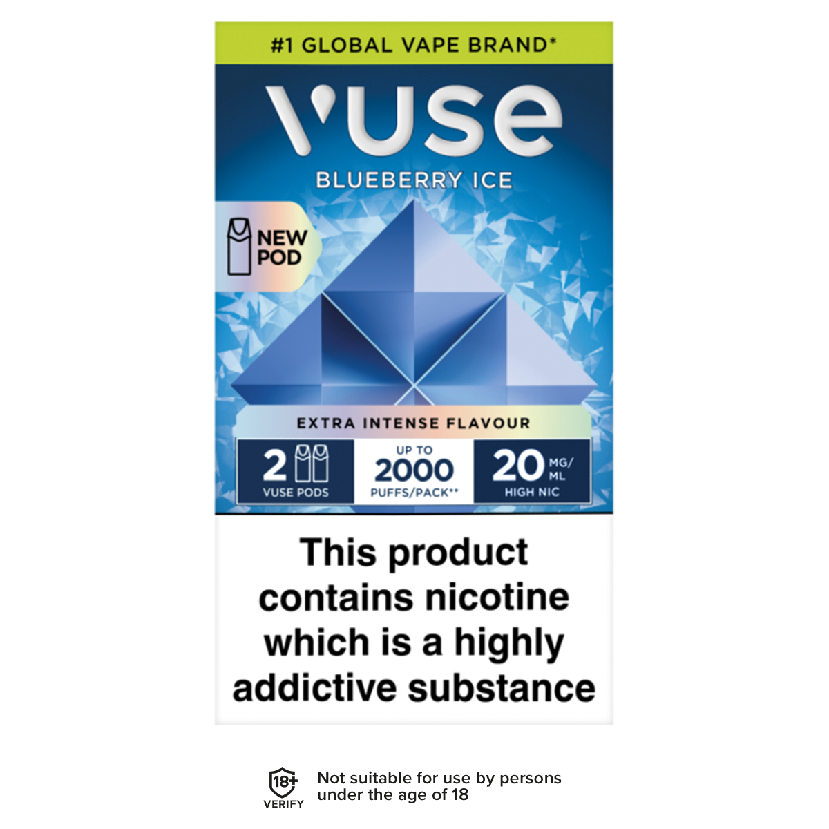 Blueberry Ice Vuse Pro Pods | 3 Prefilled Pods For £15 – Ecigwizard