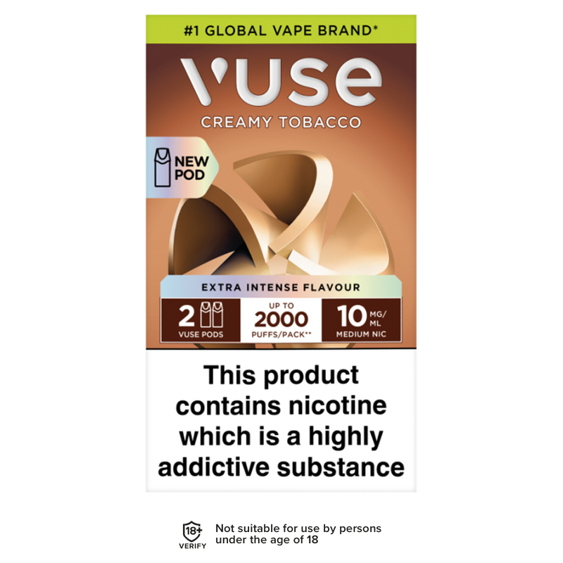 Creamy Tobacco Vuse Pro Pods | 3 Prefilled Pods For £15