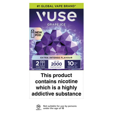 Grape Ice Vuse Pro Pods | 3 Prefilled Pods For £15