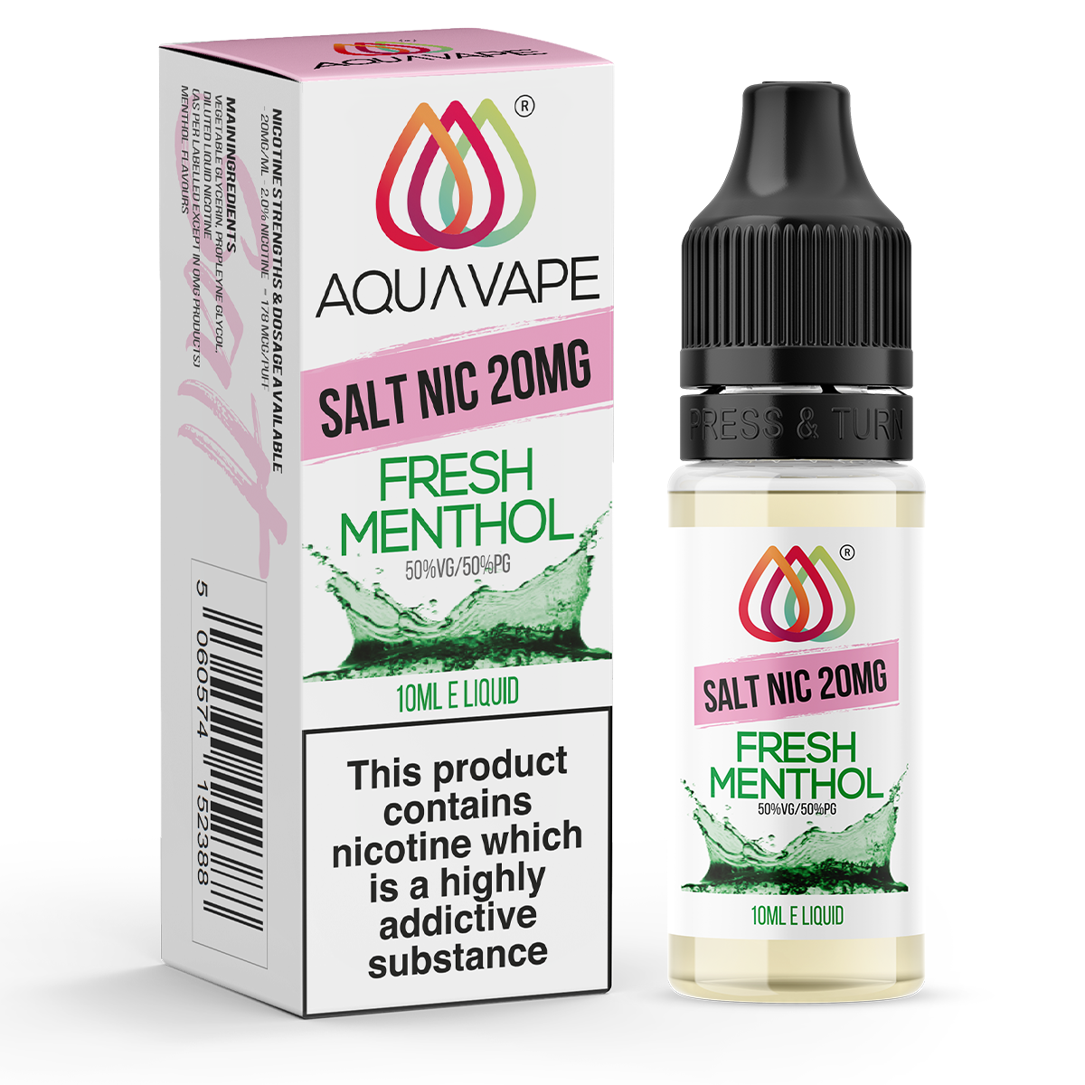 Fresh Menthol Nic Salt by Aquavape 10ml | 3 For £14 | Ecigwizard
