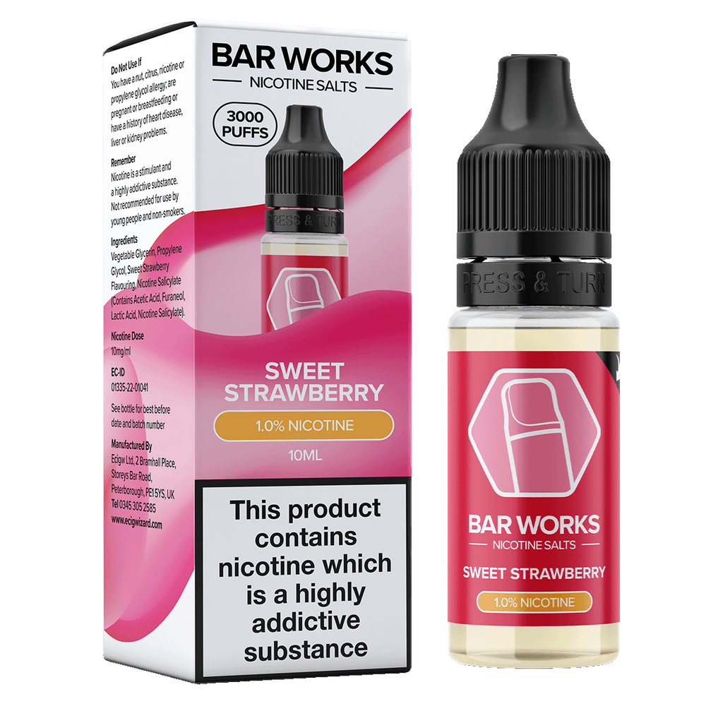 Sweet Strawberry Nic Salt by Bar Works - 10ml | Ecigwizard